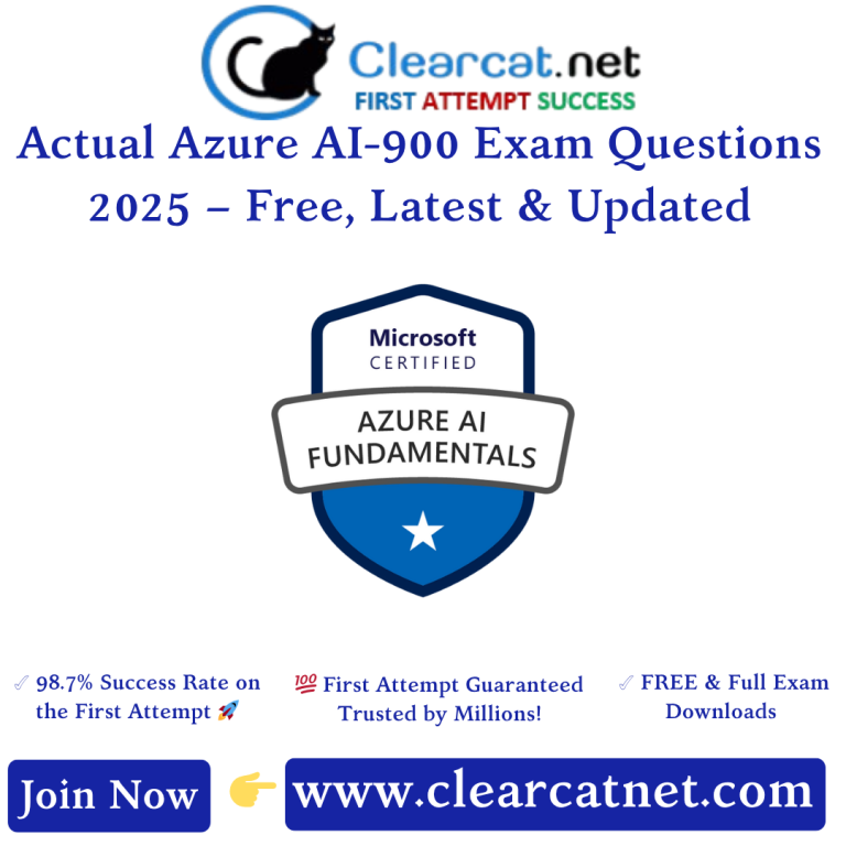 Actual Azure AI-900 Exam Questions 2025 – Free, Latest & Updated